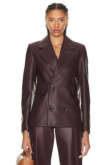 Bottega Veneta Double-breasted Leather Jacket - Jam