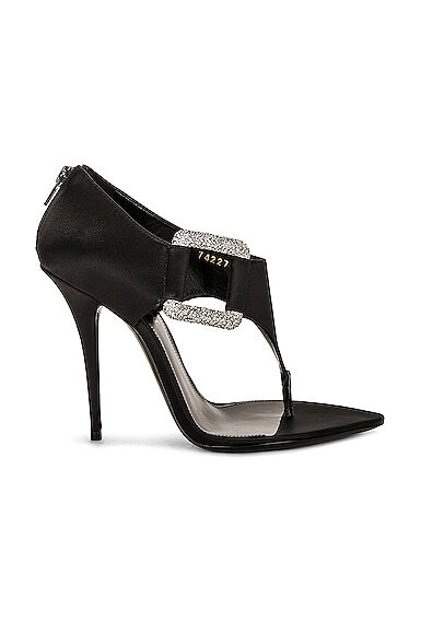 Saint Laurent Embellished Silk Sandals