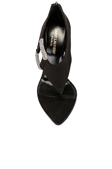 Saint Laurent Embellished Silk Sandals