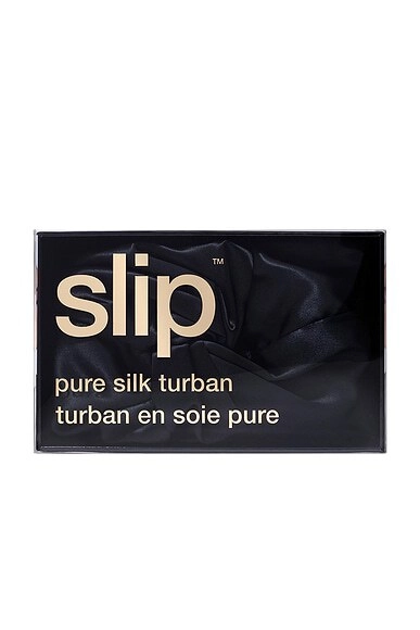 Slip Pure Silk Turban - Black