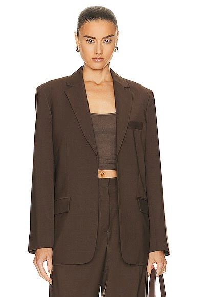 Matteau Relaxed Tailored Blazer - Coffee