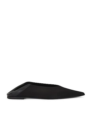 Saint Laurent Carolyn Flat Slipper - Noir