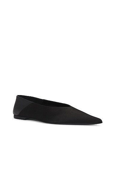 Saint Laurent Carolyn Flat Slipper - Noir