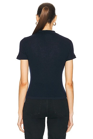 Guest In Residence Shrunken Polo Top - Midnight