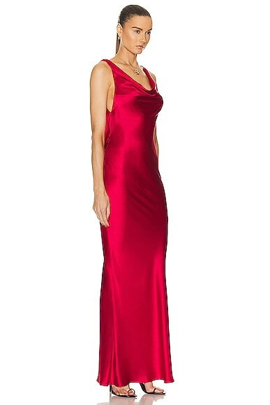 MIRROR PALAIS Plunging Back Cowl Dress