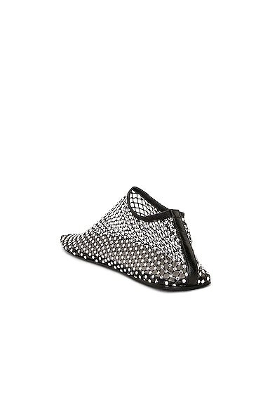 Christopher Esber Embellished Open Knit Slip-on Flats