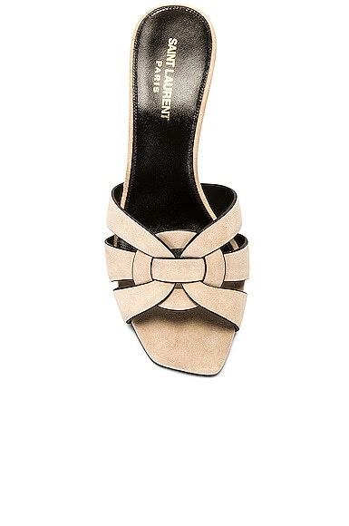 Saint Laurent Tribute Mule Sandal - Cream