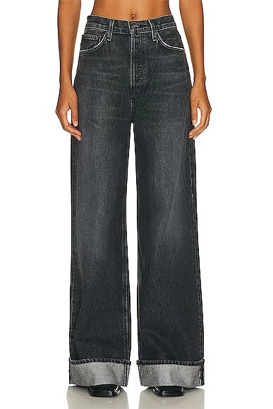 AGOLDE Dame High Rise Wide Leg Jeans - Ditch
