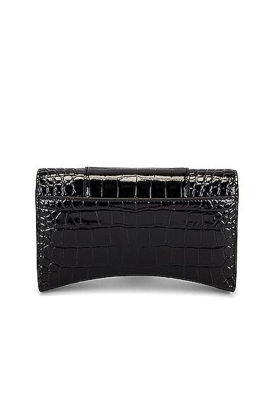 Balenciaga Hourglass Wallet On Chain Bag - Black