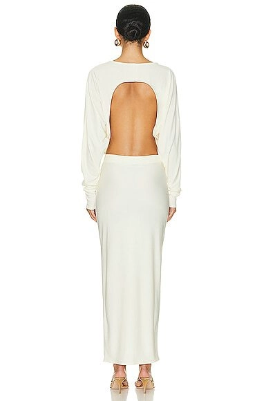 HELSA Matte Jersey Open Back Dress