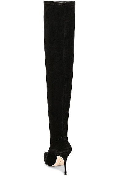 Manolo Blahnik Pascalarehi 105 Suede Over-the-knee Stiletto Boots