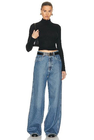 Guest In Residence Ribbed Turtleneck Top