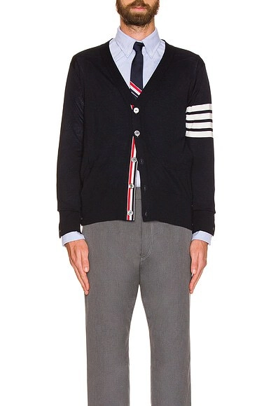 Thom Browne Merino Wool Cardigan Sweater