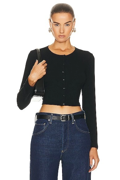 LESET Lauren Crop Cardigan