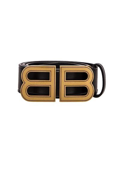 Balenciaga Bb Hourglass Belt - Black