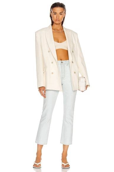 GRLFRND Karolina High Rise Straight Crop Jeans