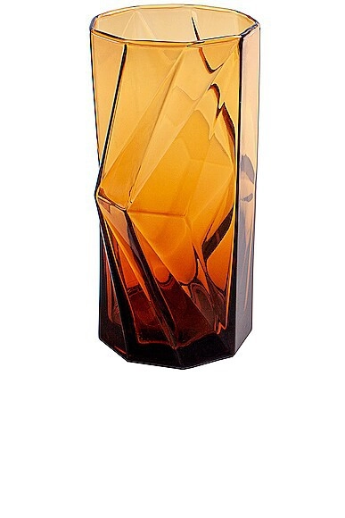 MAX ID NY Ghost Highball Glass Pair - Amber