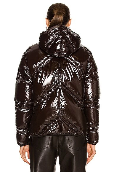 Bottega Veneta Shiny Nylon Chevron Puffer Jacket