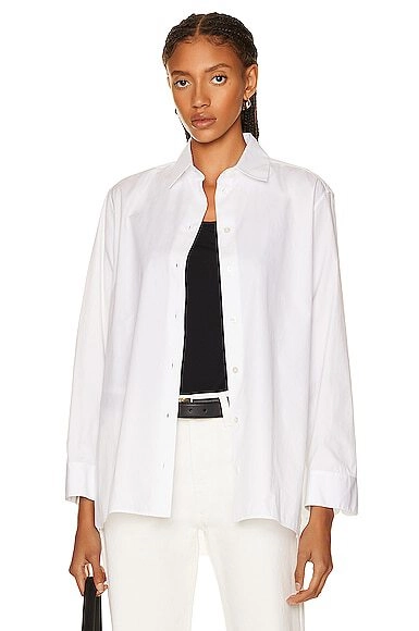 THE ROW Sisilia Shirt White Cotton Poplin - Optic White