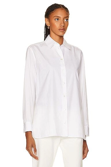 THE ROW Sisilia Shirt White Cotton Poplin - Optic White