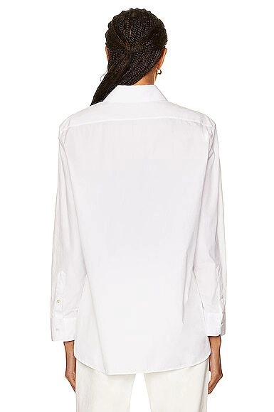 THE ROW Sisilia Shirt White Cotton Poplin - Optic White