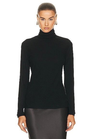 Loulou De Saison Gallinara Turtleneck Top - Black