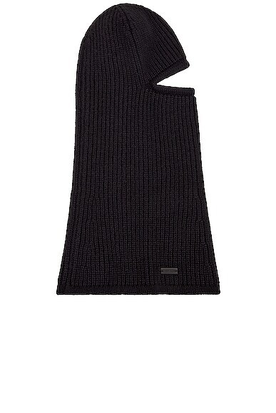 Saint Laurent Ribbed Cashmere Balaclava