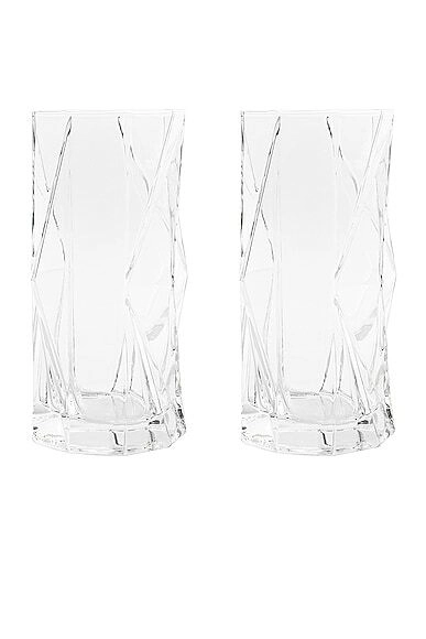 MAX ID NY Ghost Highball Glass Pair - Clear