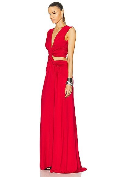 SID NEIGUM Triple Loop Knit Dress - Red