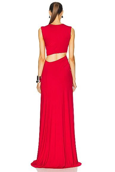 SID NEIGUM Triple Loop Knit Dress - Red