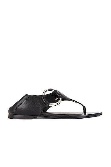 Saint Laurent Leather Flat Sandal