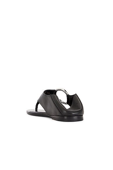Saint Laurent Leather Flat Sandal