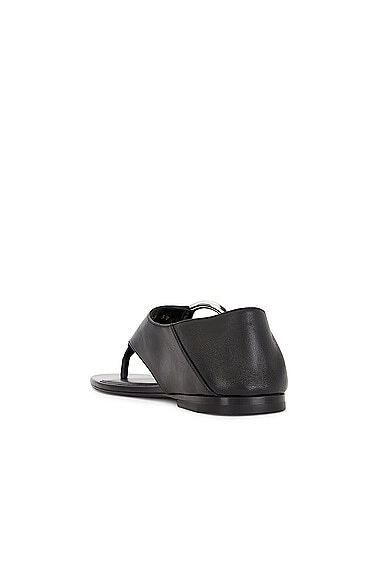 Saint Laurent Leather Flat Sandal
