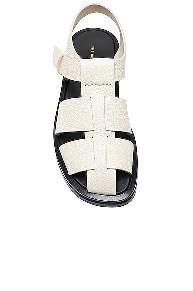 THE ROW Fisherman Leather Sandals - Ivory