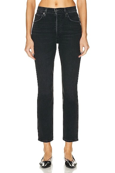 AGOLDE Riley Long High Rise Straight Jeans