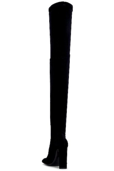 Saint Laurent Auteuil Over The Knee Velvet Boots