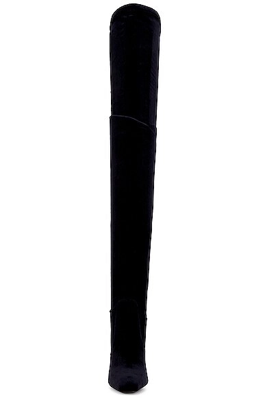 Saint Laurent Auteuil Over The Knee Velvet Boots