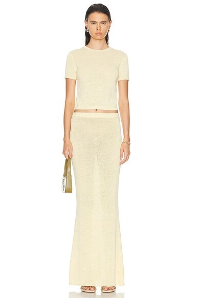 SEROYA Kora Maxi Skirt - Butter