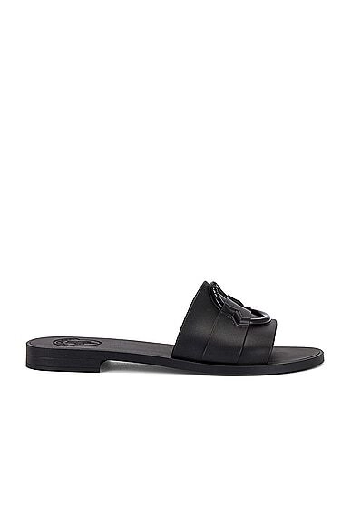 Moncler Mon Slide Sandals - Black