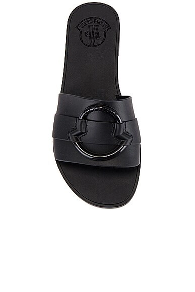 Moncler Mon Slide Sandals - Black
