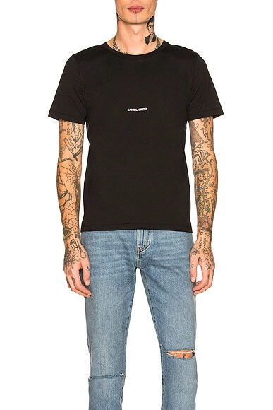 Saint Laurent Logo Tee - Black