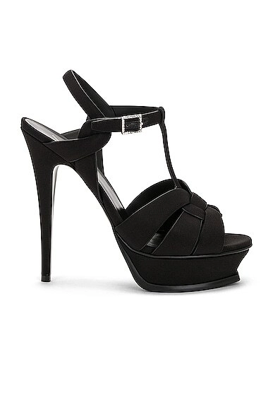 Saint Laurent Tribute Platform Sandal - Nero