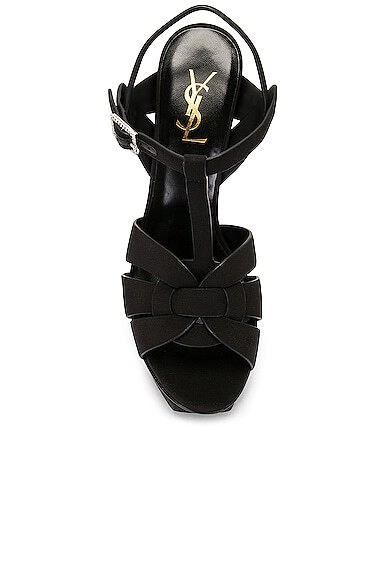 Saint Laurent Tribute Platform Sandal - Nero