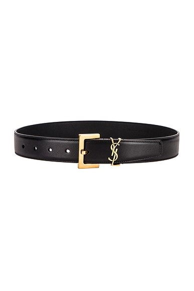 Saint Laurent Monogramme Belt - Nero