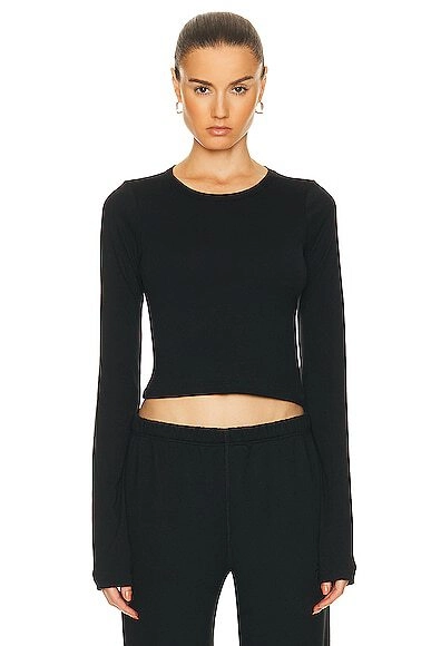 Eterne Long Sleeve Baby Tee - Black
