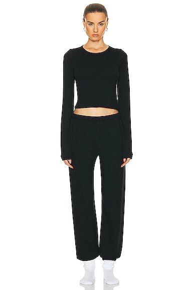Eterne Long Sleeve Baby Tee - Black