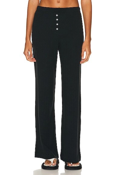LESET Pointelle Boxer Pant - Black