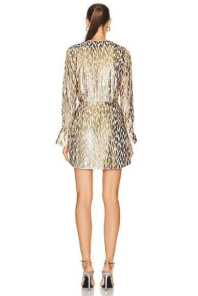 Simkhai Camryn Mini Dress In Metallic
