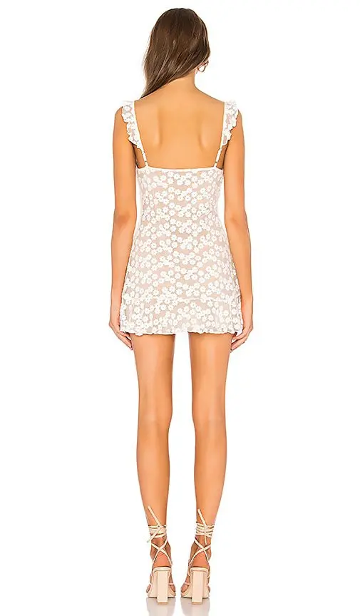 Majorelle Embroidered Mesh Dress