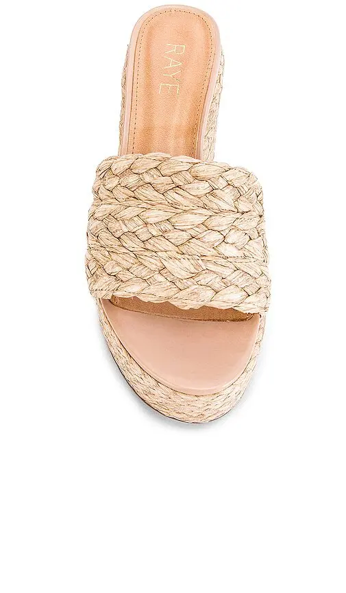 Raye Gable Wedge Platform Sandals - Beige